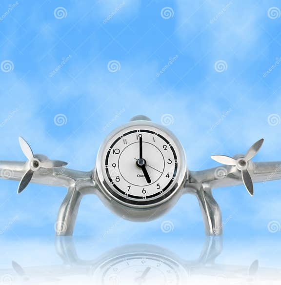 Vintage Airplane Desk Clock Stock Photo - Image of wing, cast: 2442462