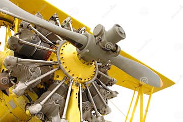Vintage airplane engine stock photo. Image of airshow - 18957628
