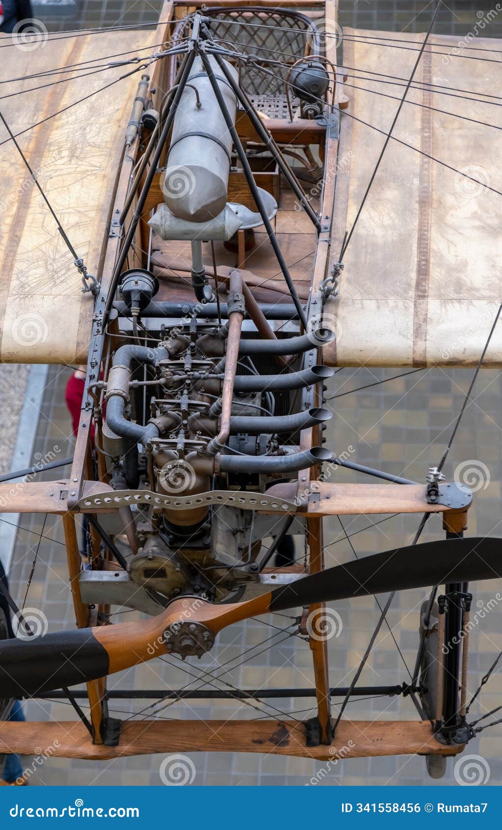 Vintage airplane engine stock photo. Image of early - 341558456