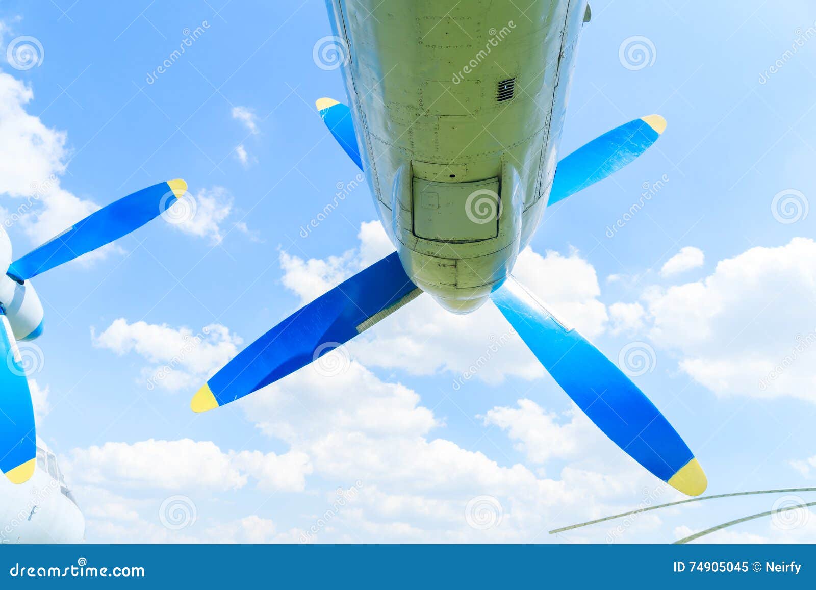 Vintage airplane propeller stock image. Image of motor - 74905045