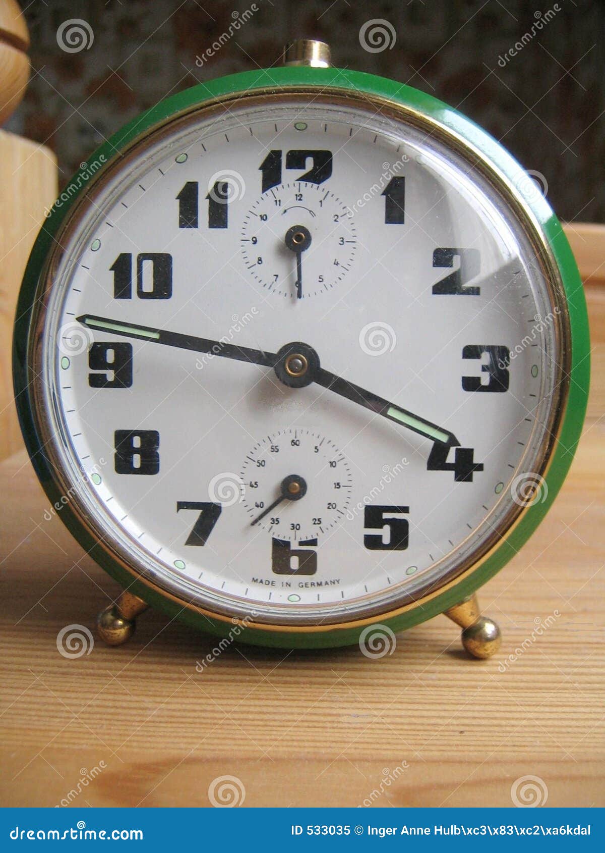 Vintage alarm clock stock image. Image of early, hands - 533035