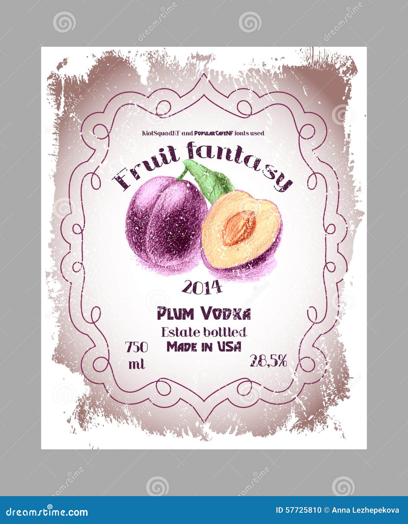 Vintage alcohol labels. stock vector. Illustration of distillery - 57725810