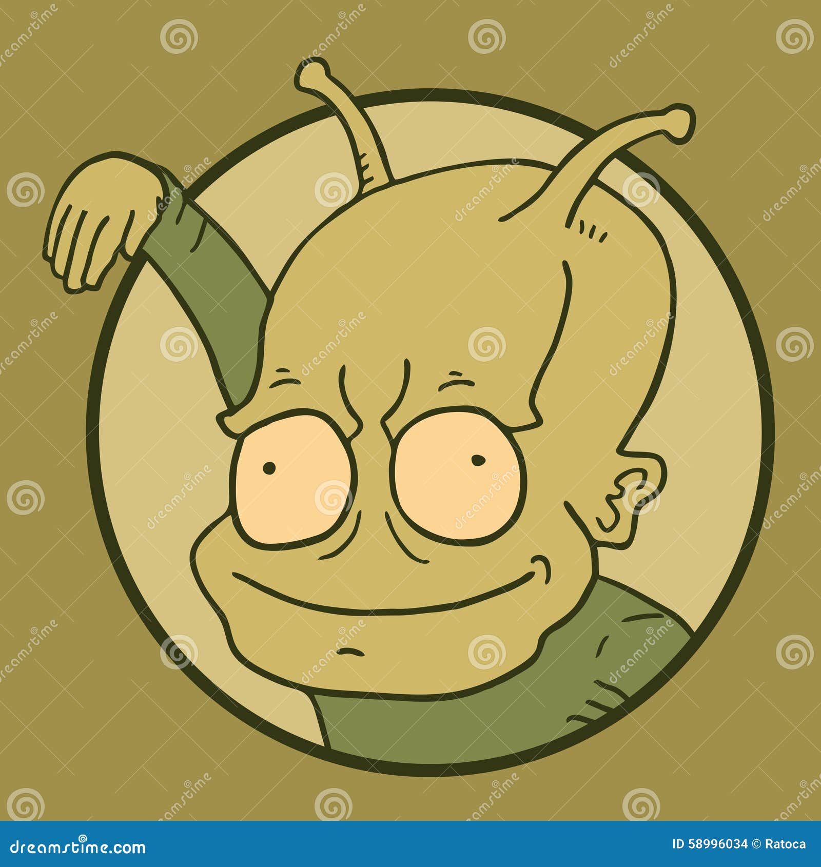 Vintage alien design stock vector. Illustration of fantasy - 58996034