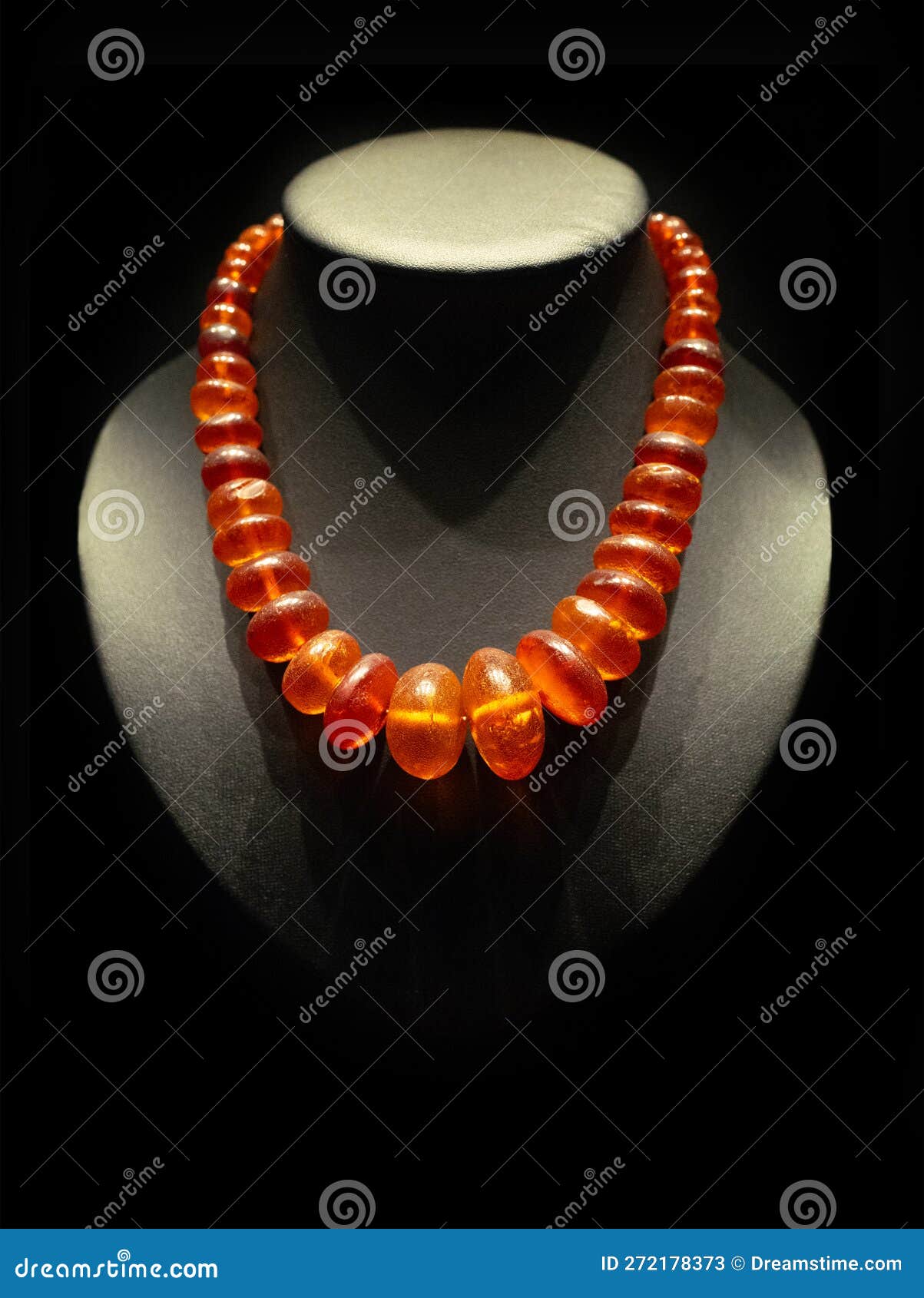 Vintage Amber Beads On Black Background Stock Image | CartoonDealer.com ...