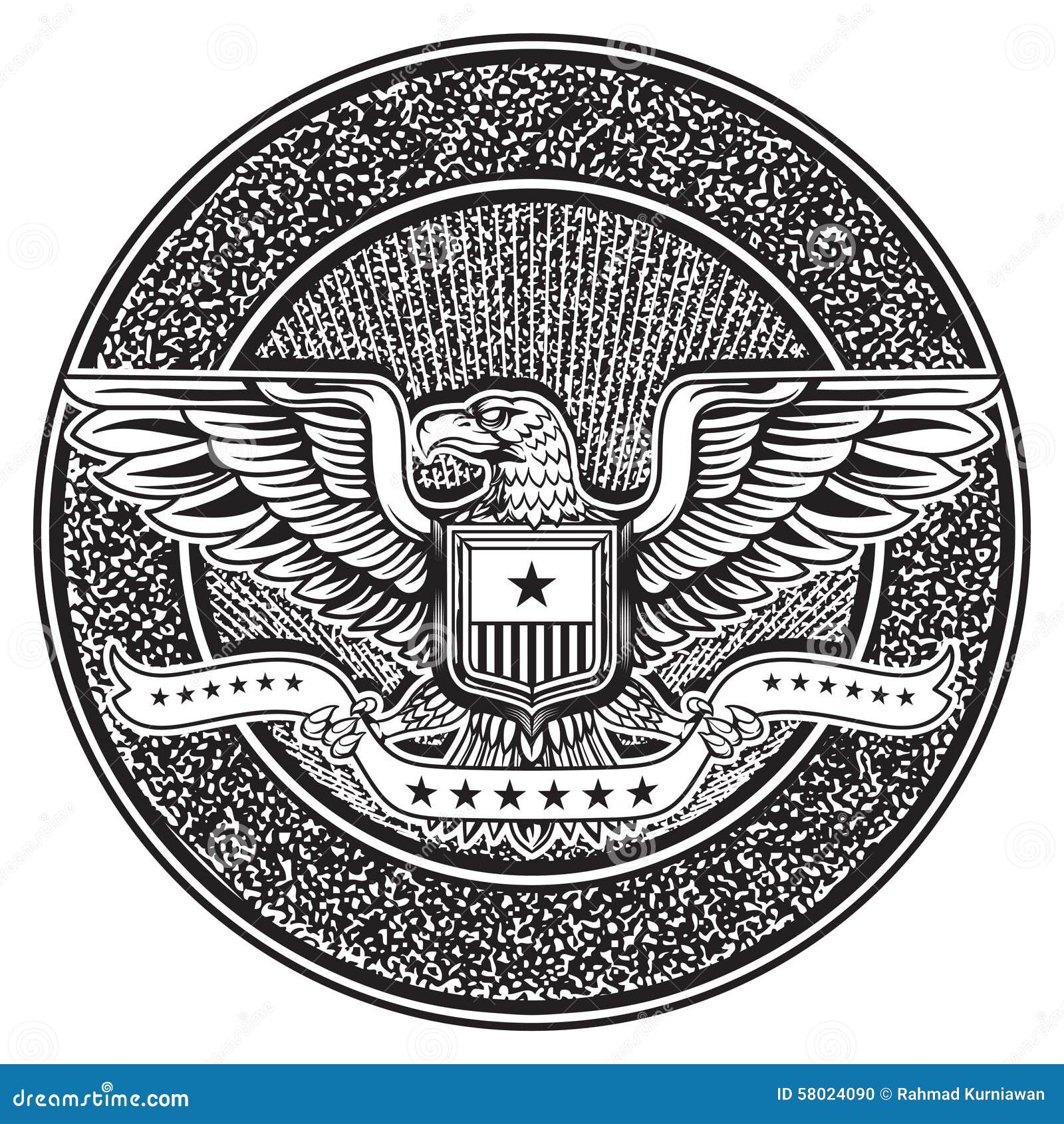 Vintage American Badge Emblem Stock Vector - Illustration of america ...