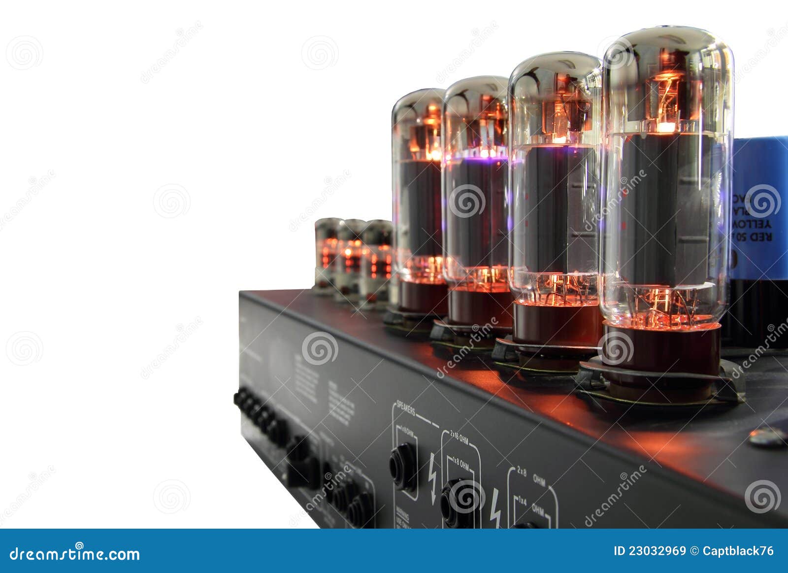 Vintage amplifier on stock image. Image of light, electrical - 23032969