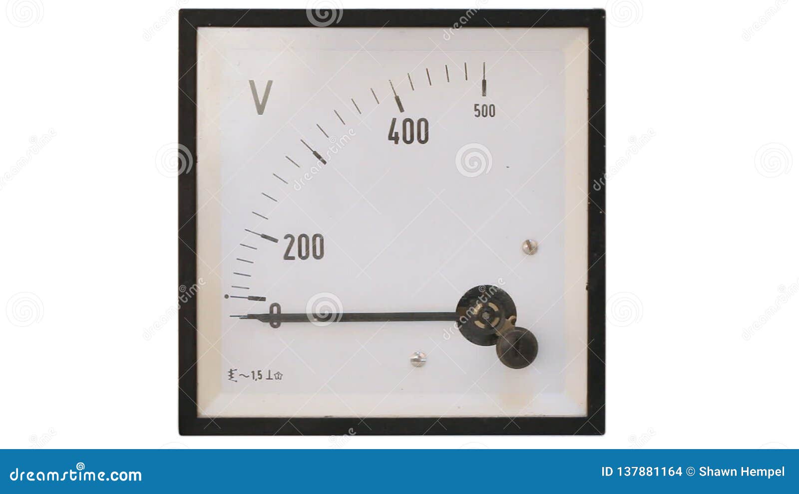 Vintage Analog Volt Meter Isolated on White Background Stock Footage ...