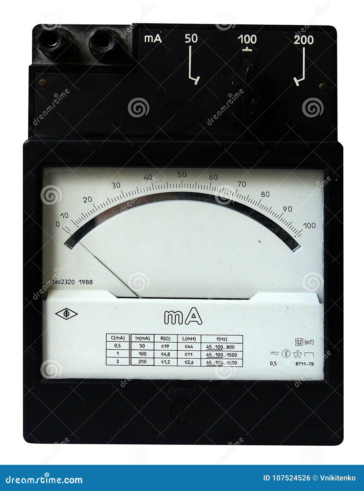 Milliammeter with Mirror Indicator Stock Photo - Image of instrument ...