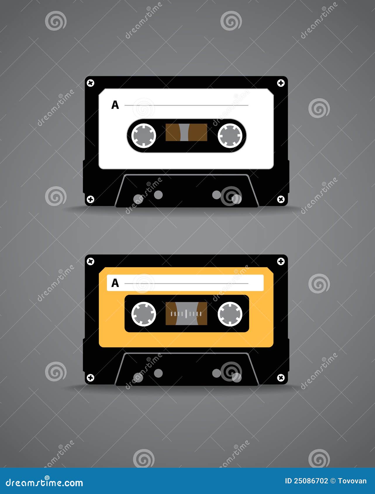 Vintage Analogue Music Cassettes Stock Vector - Illustration of label ... Vintage Analogue Music Cassettes Stock Vector - Illustration of label ...