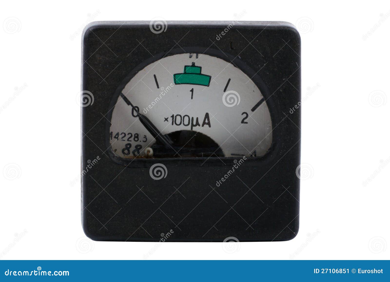 Vintage Ancient Ampermeter Scale Isolated Stock Image - Image of ...