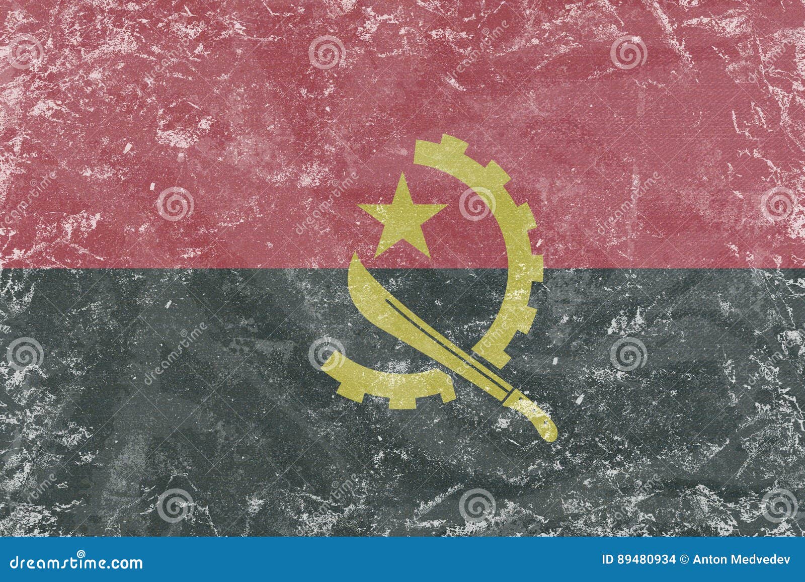 Vintage Angola Flag Pattern on Denim Stock Illustration - Illustration ...