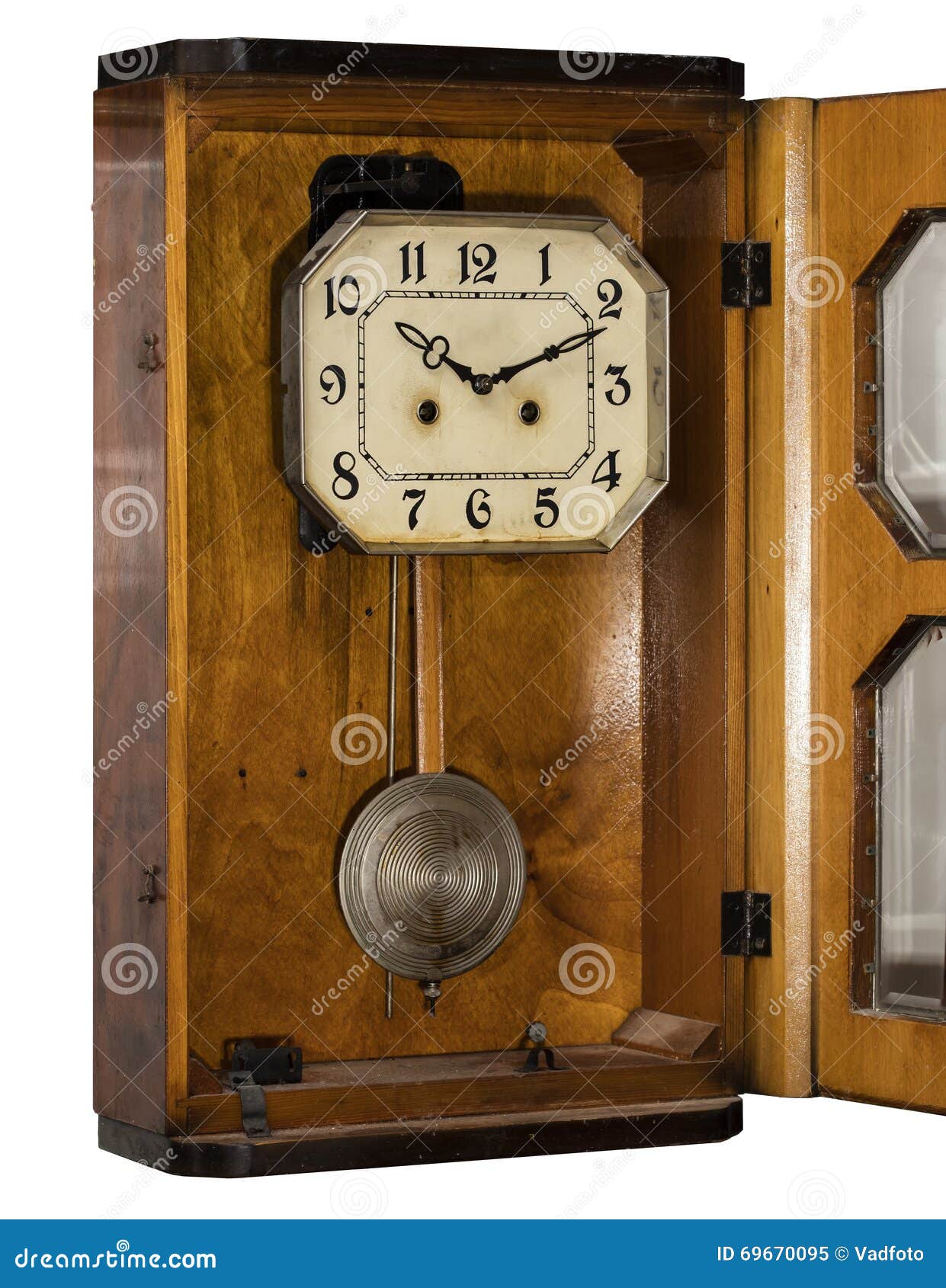 Vintage Antique Clock with Pendulum Stock Image - Image of minute ...