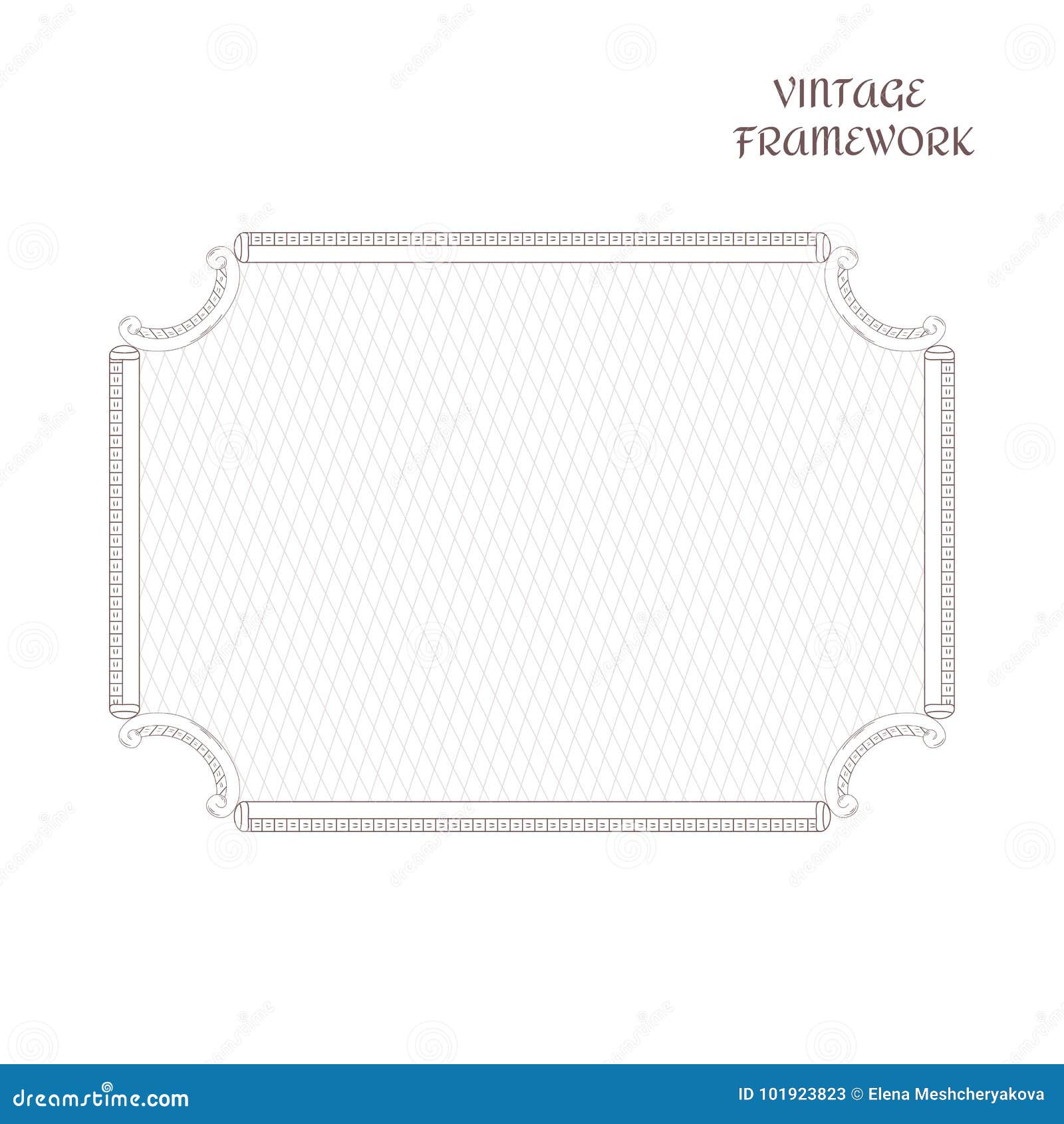 Vintage Antique Decorative Rectangular Frame, Made in Victorian Style ...