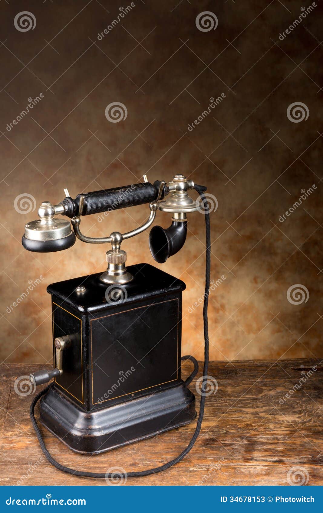 Vintage or Antique Telephone Stock Image - Image of ancient, grunge ...