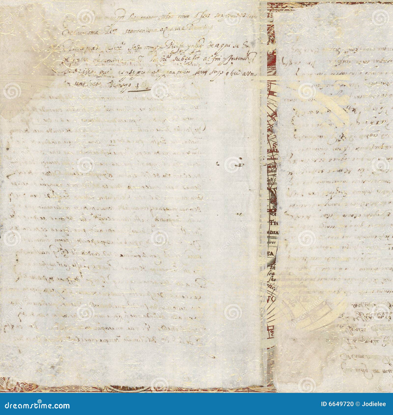 Vintage Antique Text Paper Background Stock Photo - Image: 6649720