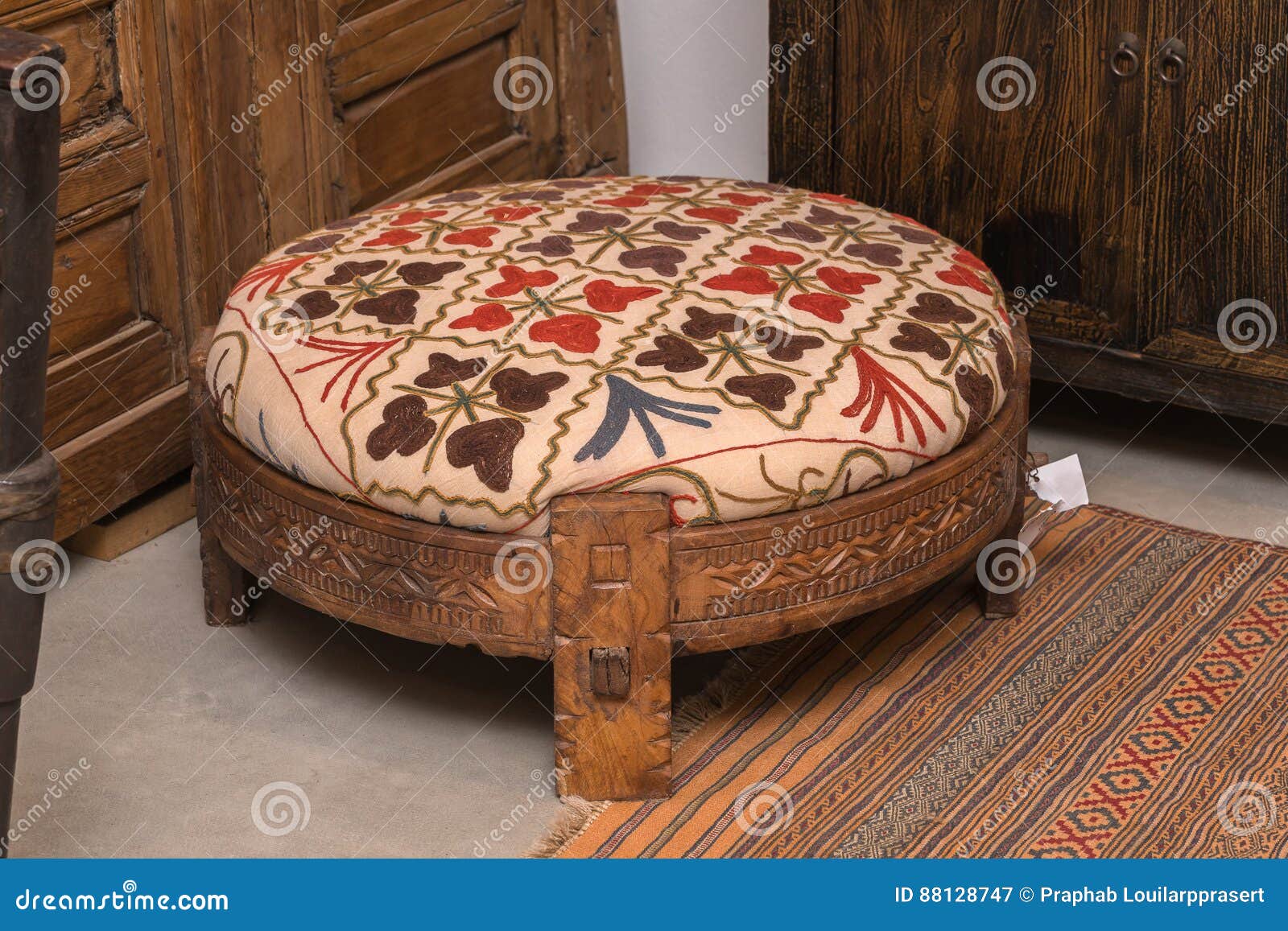 Vintage Arab Colourful Chair Stock Image - Image of colourful, included ...