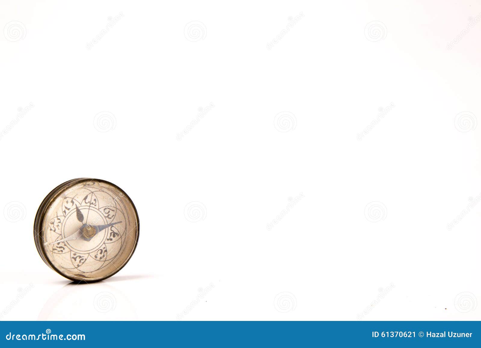 Vintage Arabic Compass Isolated on White Background Stock Image - Image ...
