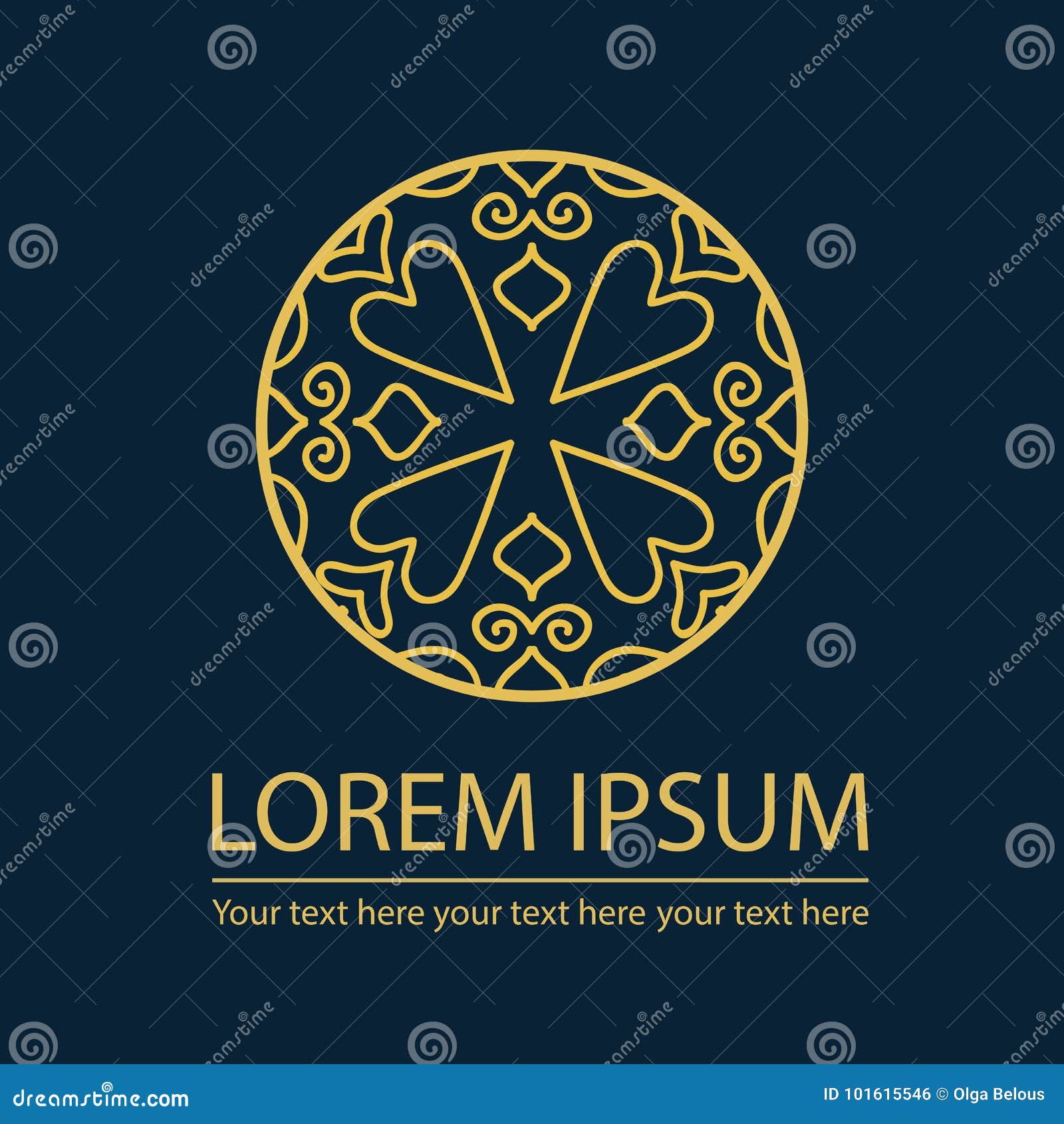 Vintage Arabic Style Design Logo Element Stock Vector - Illustration of ...