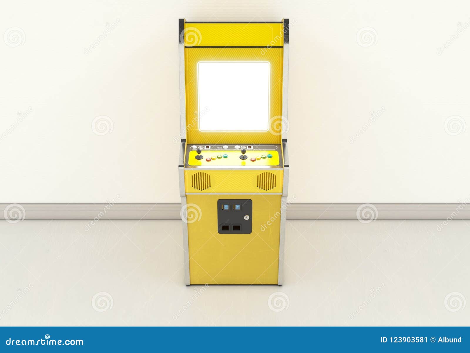 Vintage Arcade Machine stock image. Image of product - 123903581