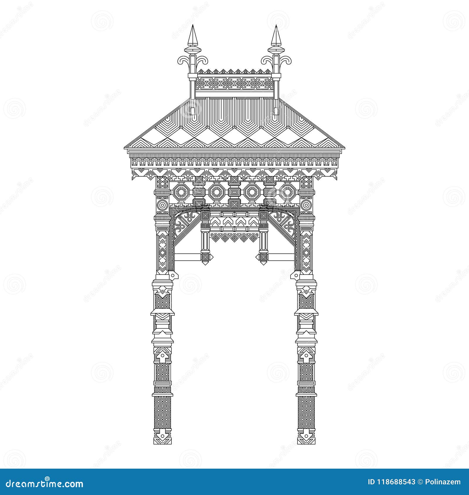 The vintage arch vector. stock vector. Illustration of architecture ...
