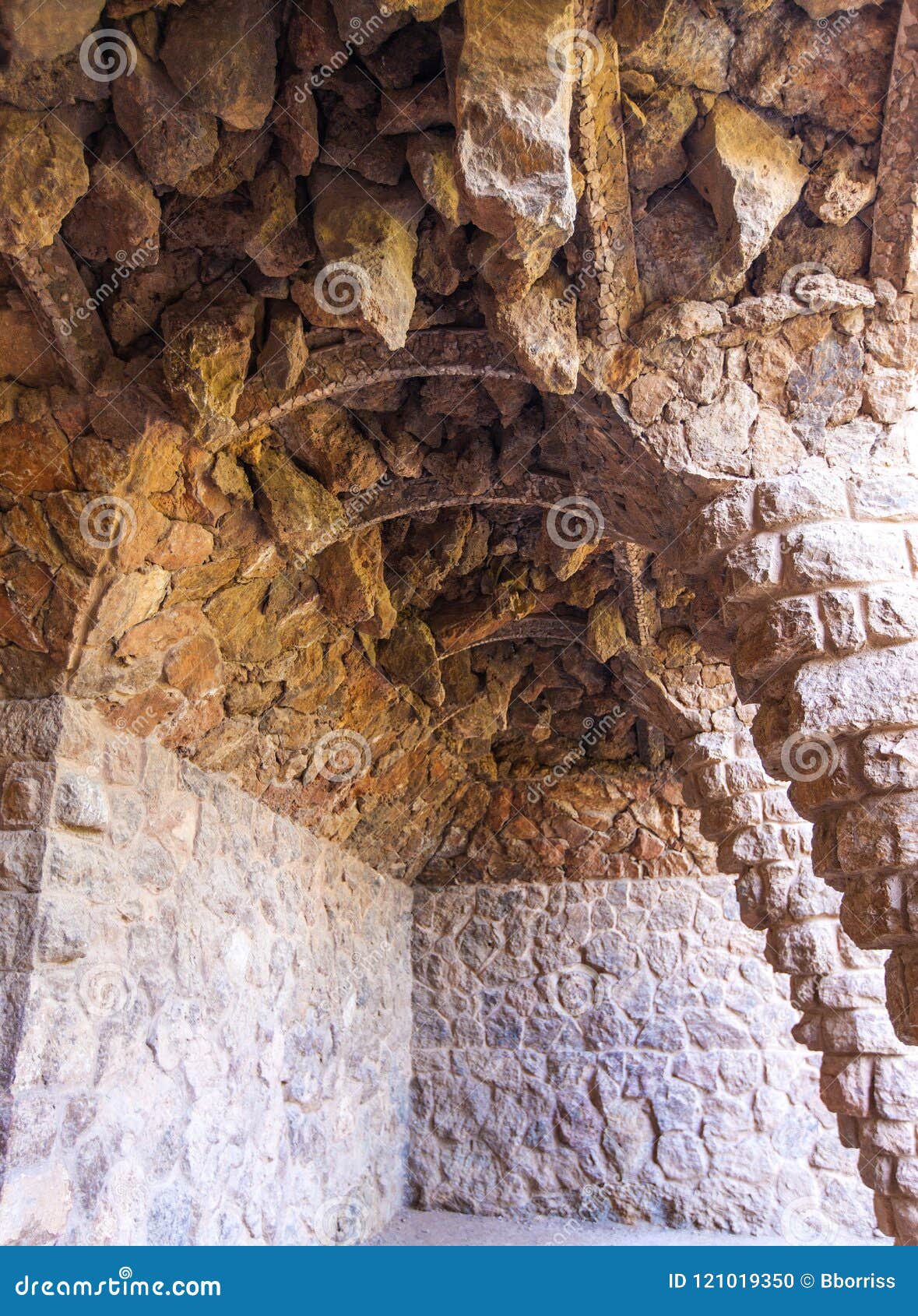 Vintage Arched Columns. Brick Ceiling Stock Photo - Image of hall ...
