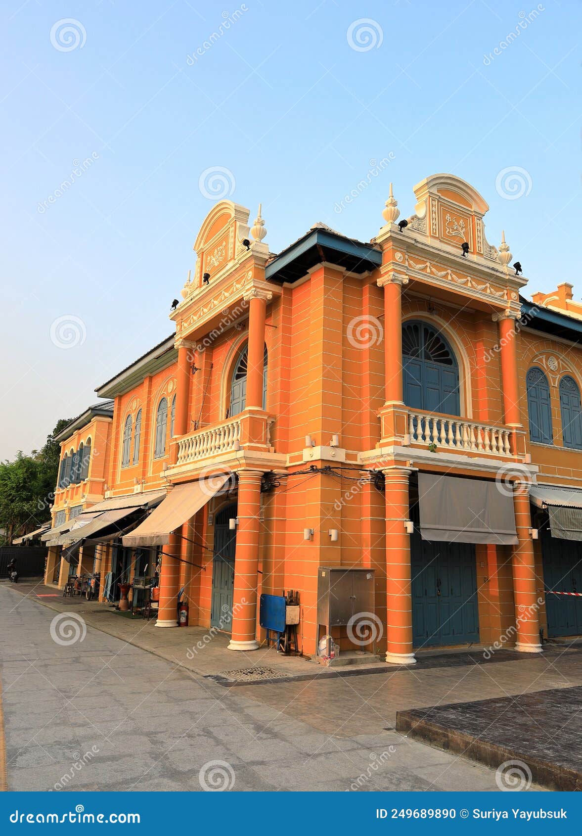Vintage Architecture Building Facade with Beautiful Windows Detail ...