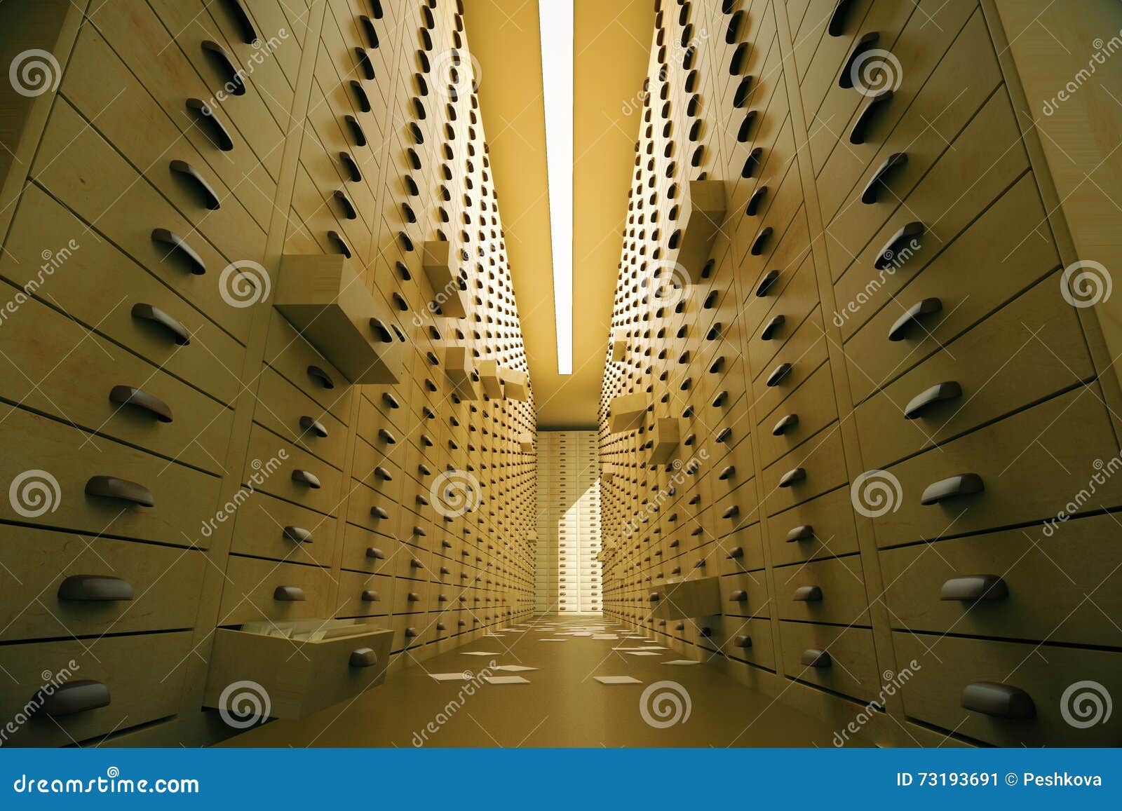 Vintage archive interior stock illustration. Illustration of file ...