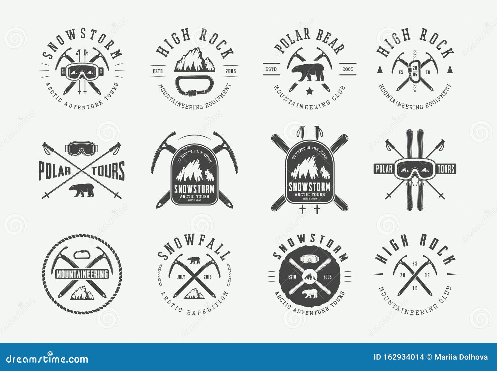 Vintage Arctic Mountaineering Logos, Badges, Emblems and Design ...