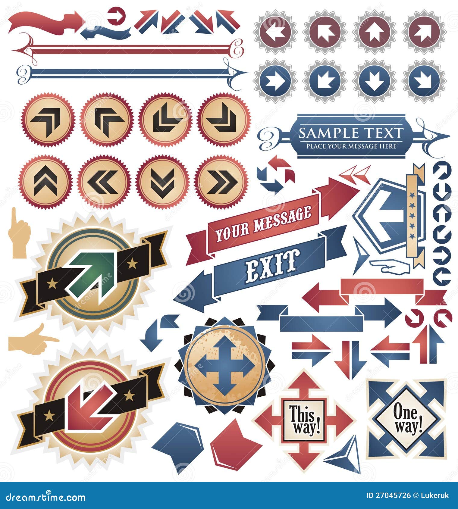 Vintage arrows stock vector. Illustration of design, hand - 27045726