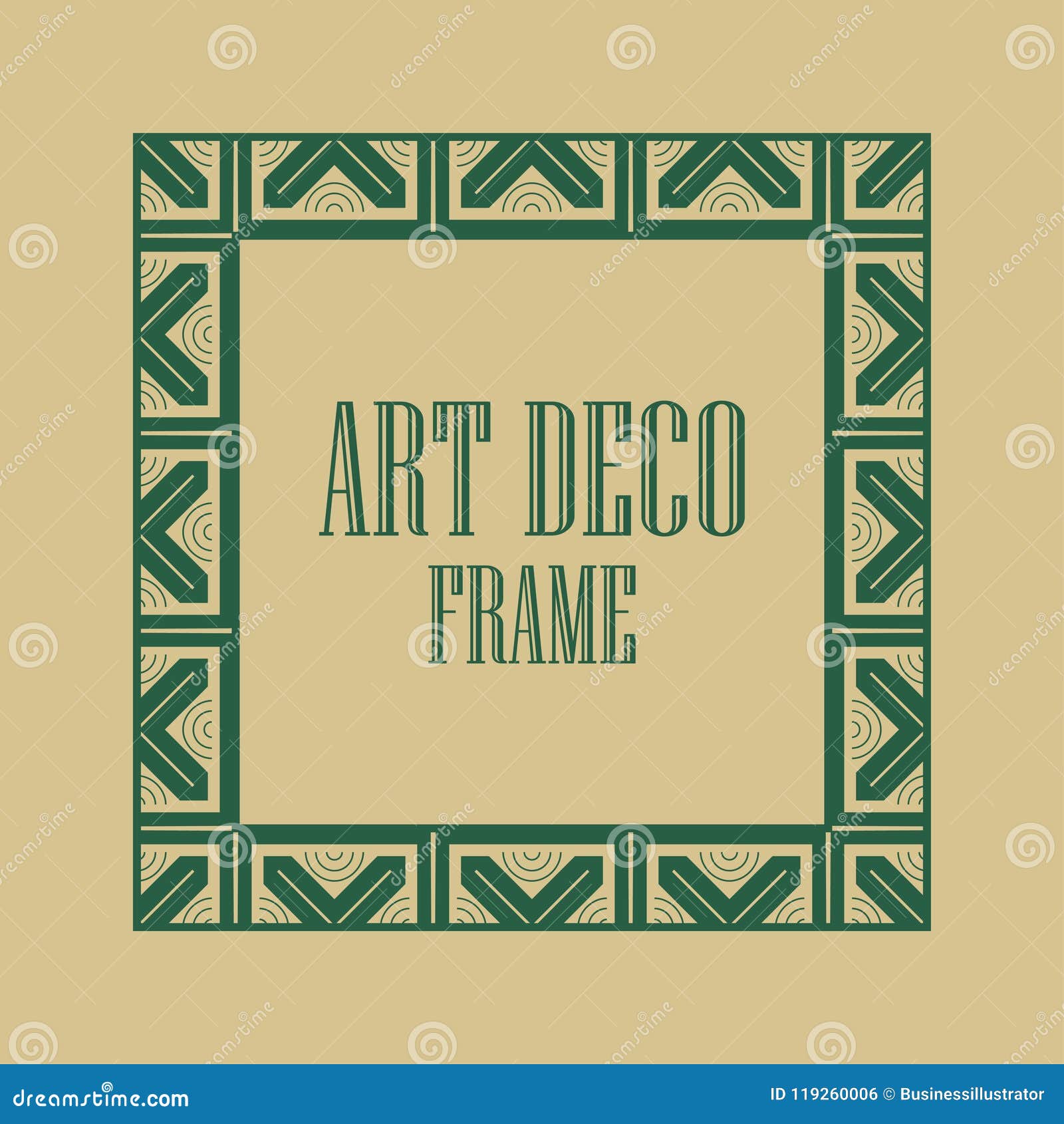 Art Deco Frame stock vector. Illustration of fancy, craft - 119260006