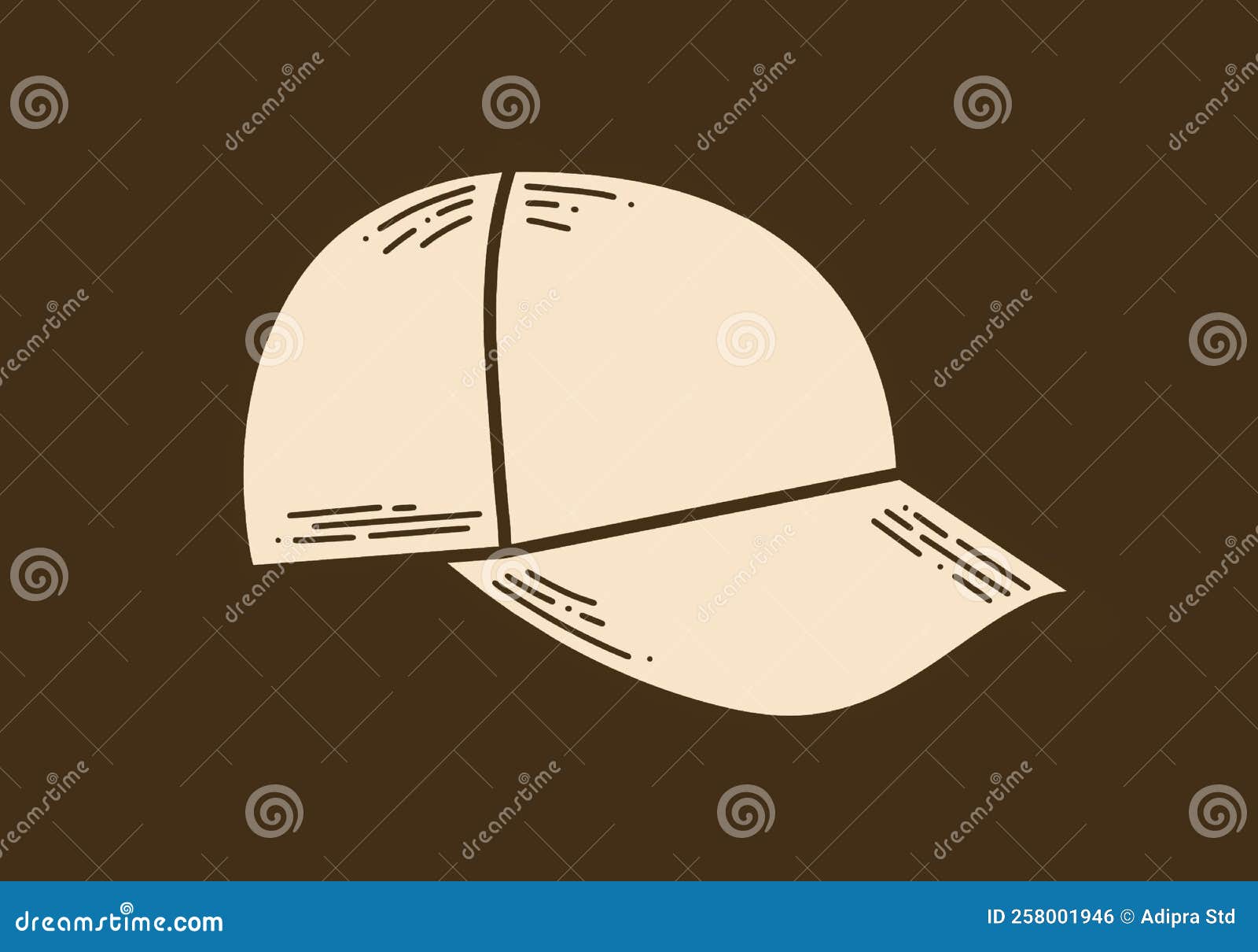 Vintage Art Drawing of a Simple Hat Stock Vector - Illustration of ...