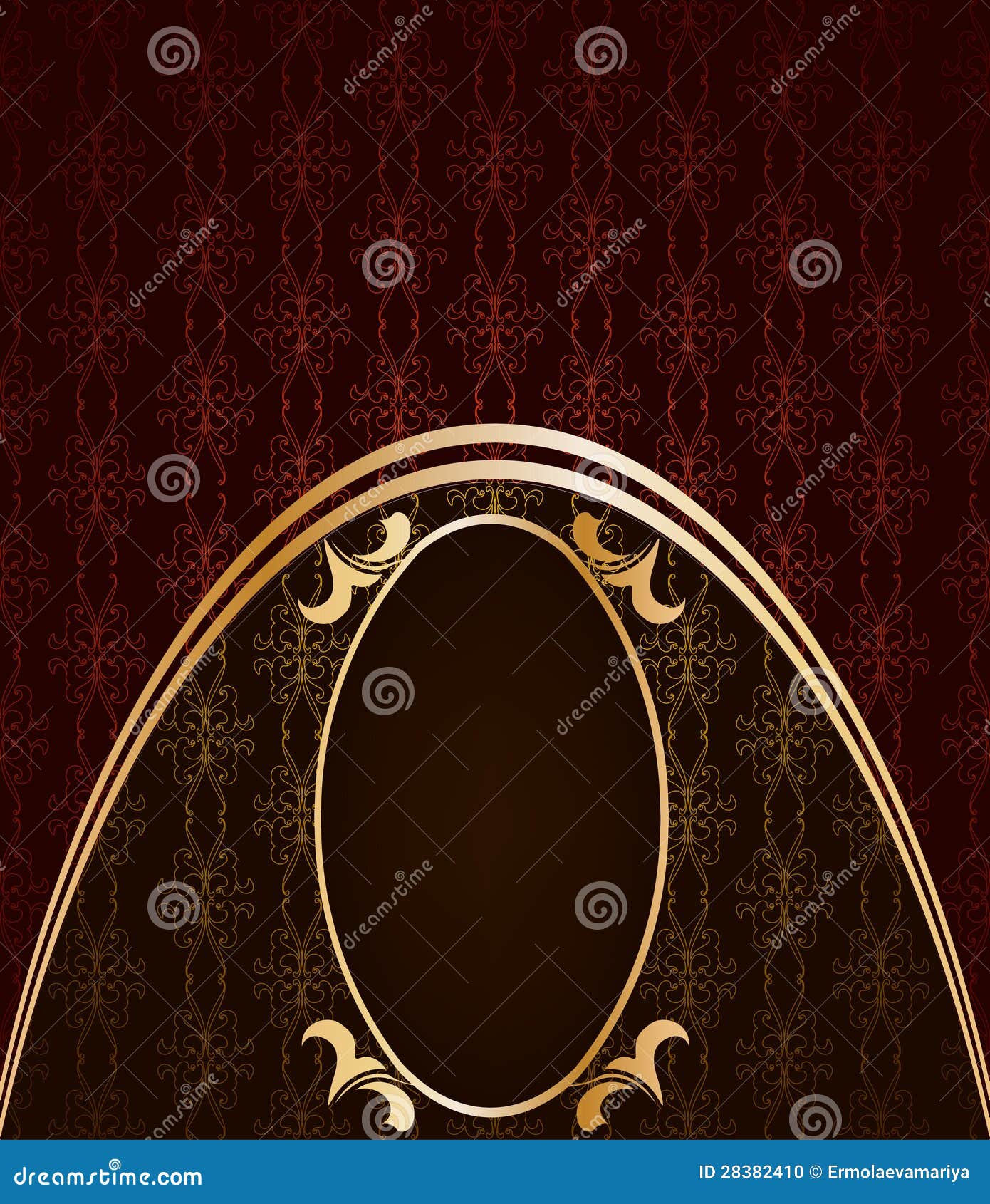 Vintage Art Red Background. Vector Illustration Stock Vector ...