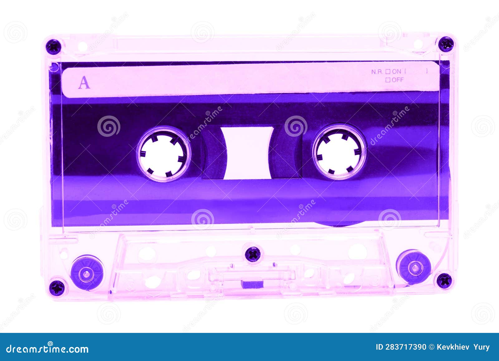 Vintage Audio Cassette in Violet Color Side a Stock Photo - Image of ...