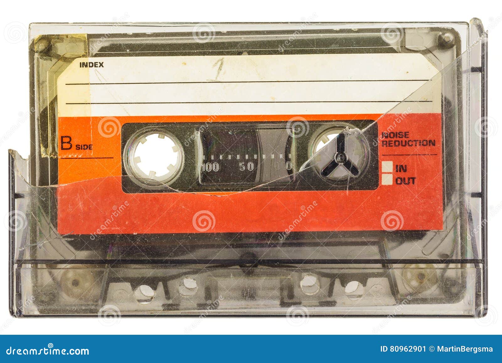 Vintage Audio Compact Cassette Isolated on White Stock Image - Image of ...
