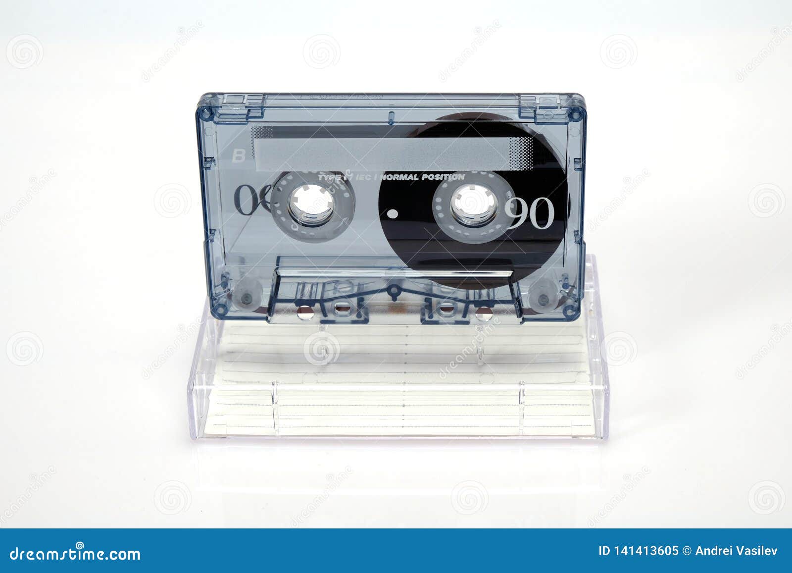 Vintage Audio Compact Cassette. Cassette on a White Background, Front ...