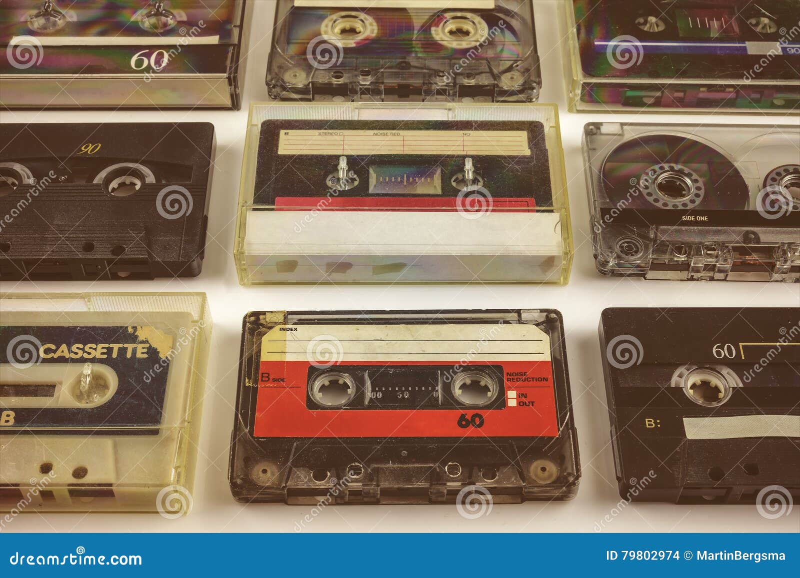 Vintage Audio Compact Cassettes Stock Photo - Image of dirty, object ...