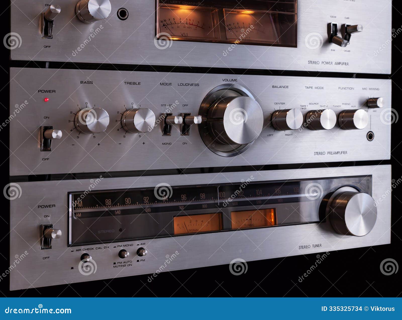 Vintage Audio Stereo Gear Separate Components System Setup, Tuner, Pre ...