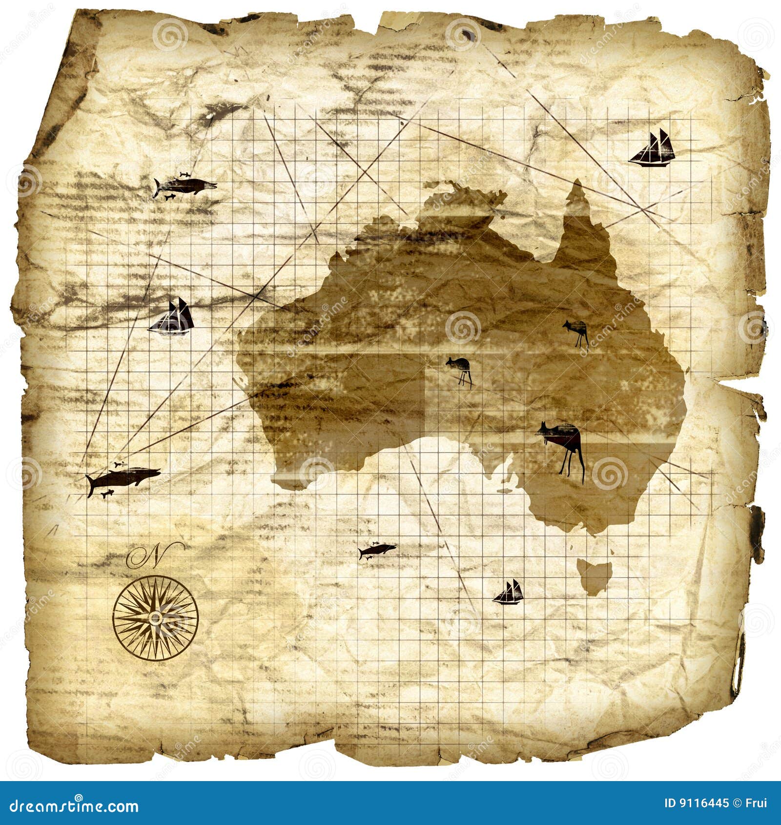 Vintage Australia Map