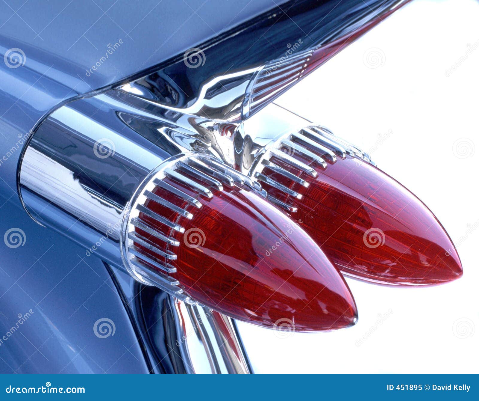 Vintage Auto Fin stock image. Image of american, blue, classic - 451895