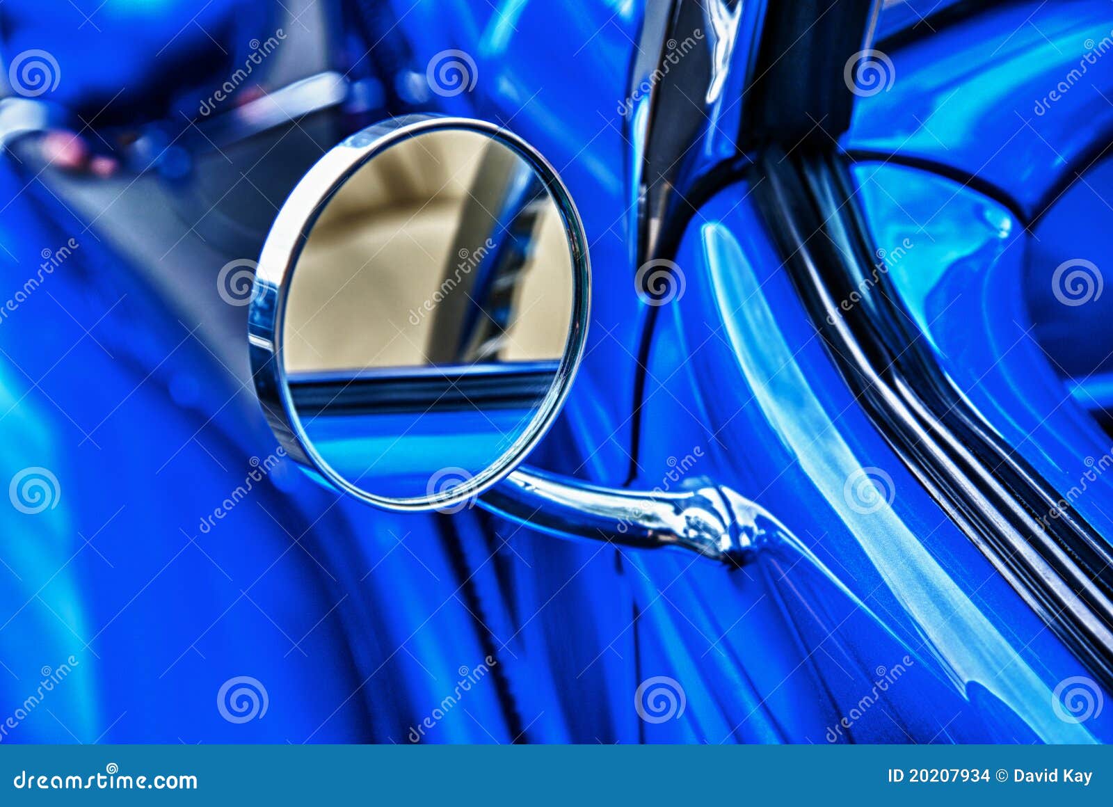 Vintage Auto Outside Rear-View Mirror Stock Photo - Image of vintage ...