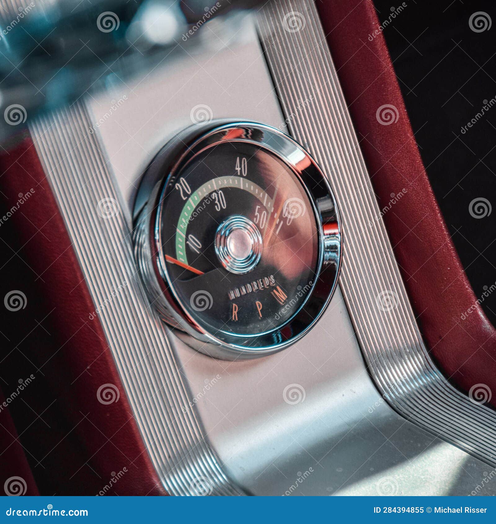 Vintage Automobile Tachometer Stock Image - Image of tire, automobile ...