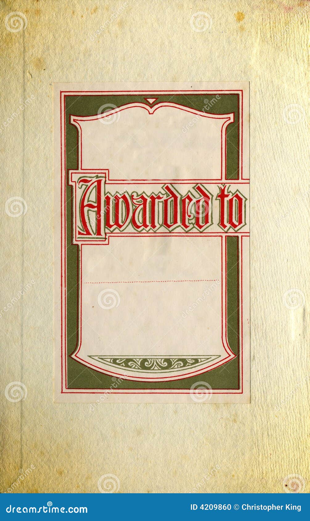 Vintage Award Label on Old Textured Paper Stock Illustration ...