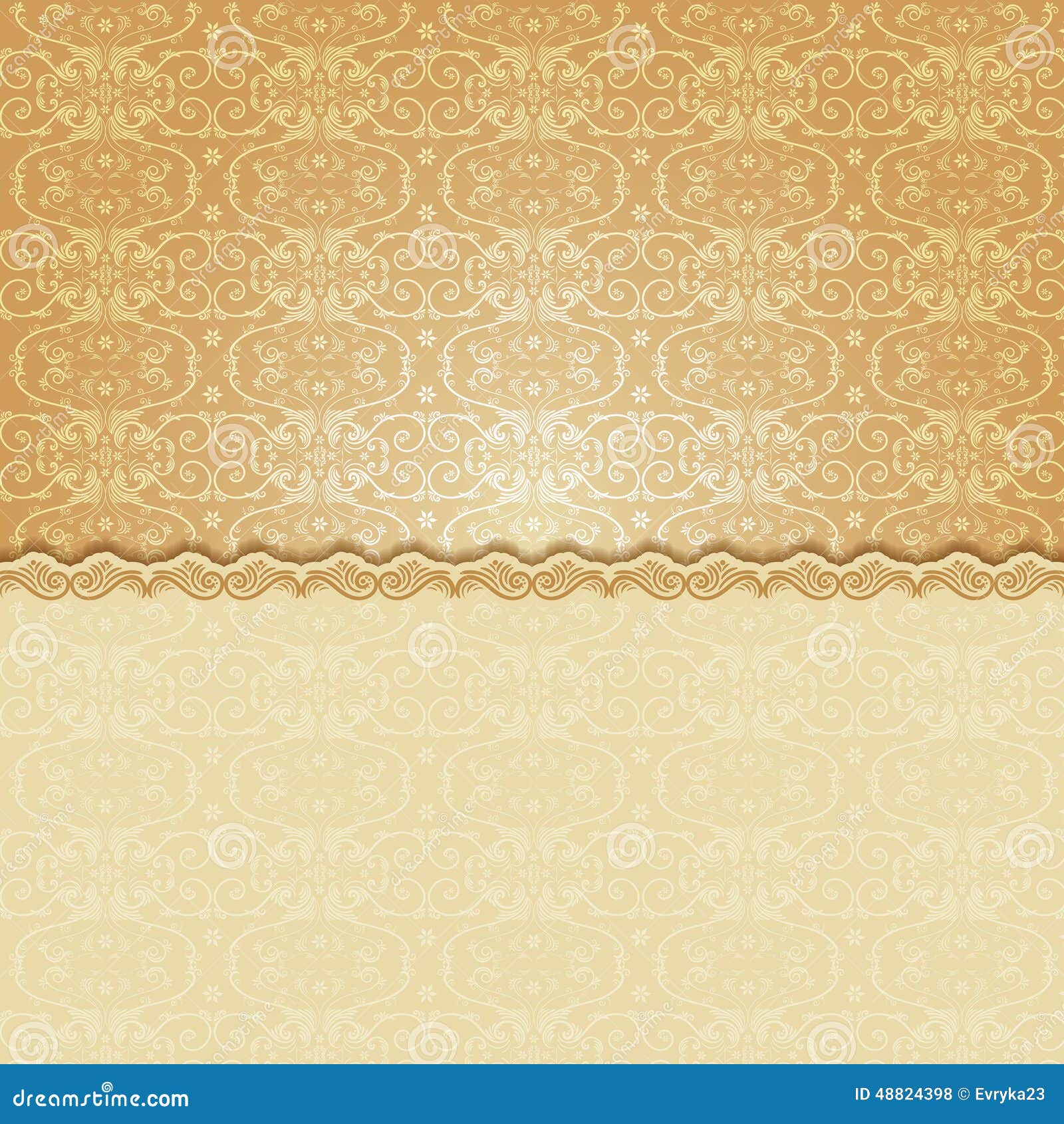 Vintage Background, Antique Floral Pattern Stock Vector - Illustration ...