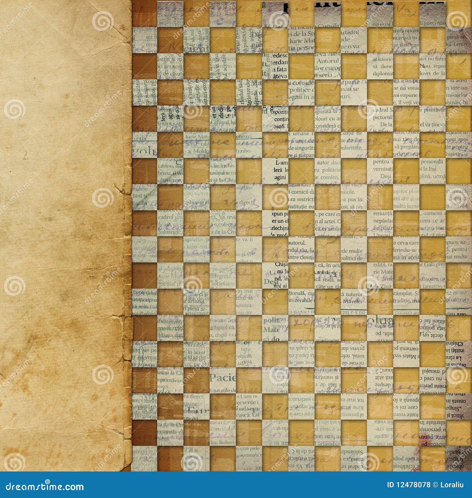 Vintage Background with Chess Ornament Stock Illustration ...