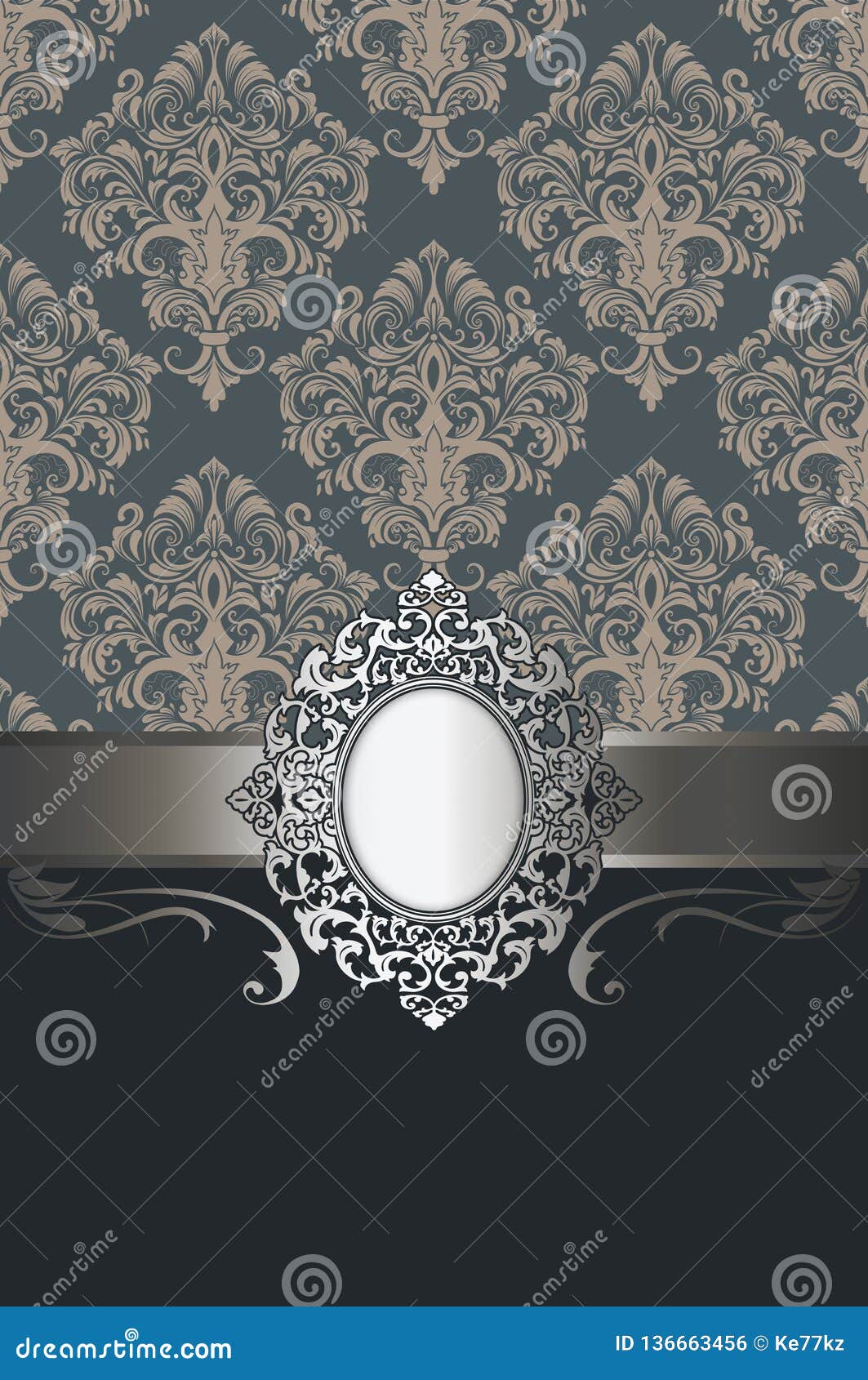 Vintage Background with Decorative Elements Stock Illustration ...