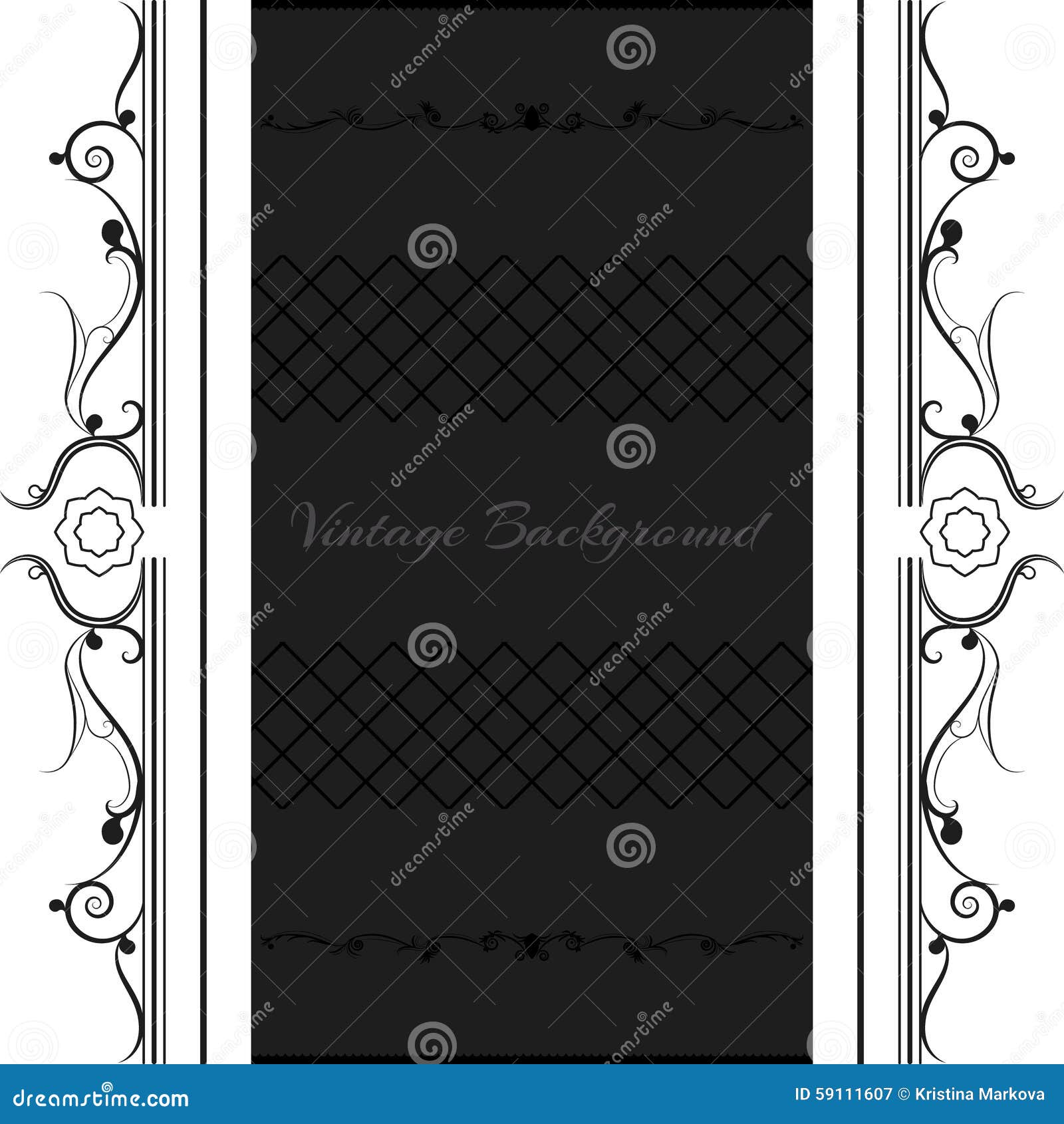 Vintage Background Frame Design Black Stock Vector - Illustration of ...