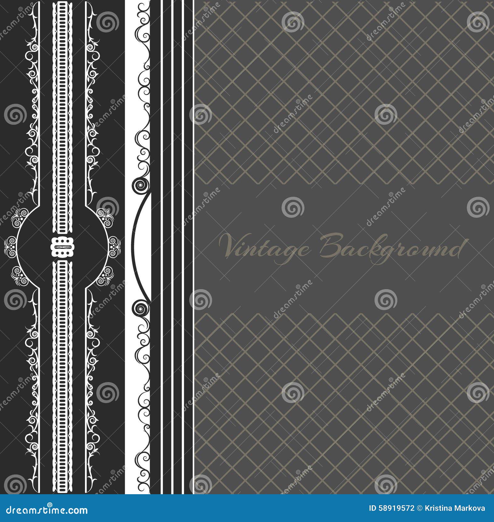 Vintage Background Frame Design Black Vector Stock Vector ...