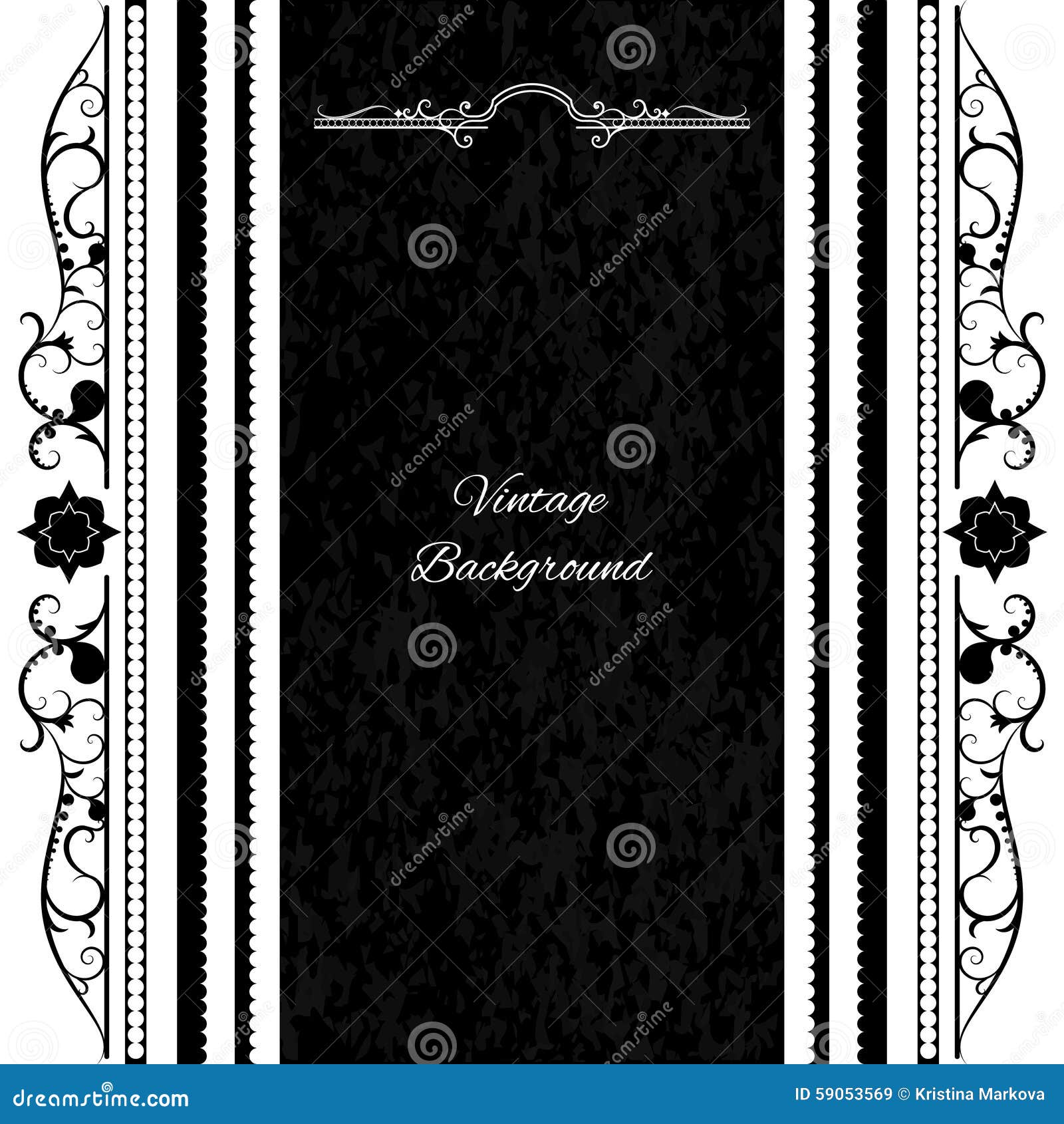Vintage Background Frame Design Black Stock Vector - Illustration of ...