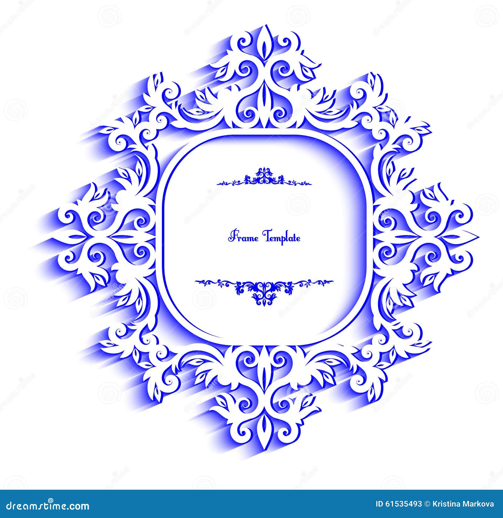 Vintage Background Frame Design Victorian Style Stock Illustration ...