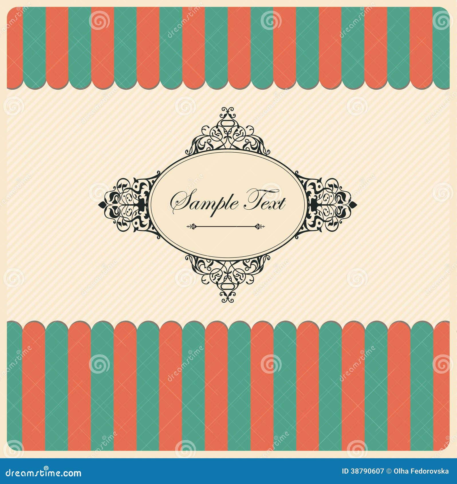 Vintage Background with Frame Stock Vector - Illustration of flourish ...